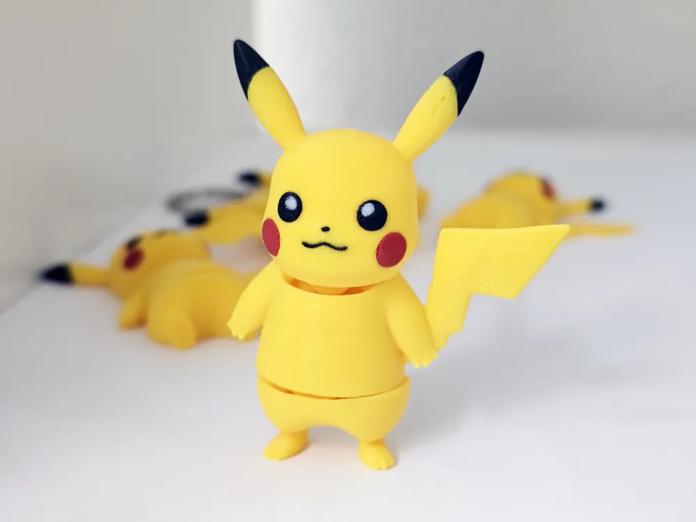 Pikachu Mini Flexi – Articulated Keychain Figure - Free 3D Print Model ...