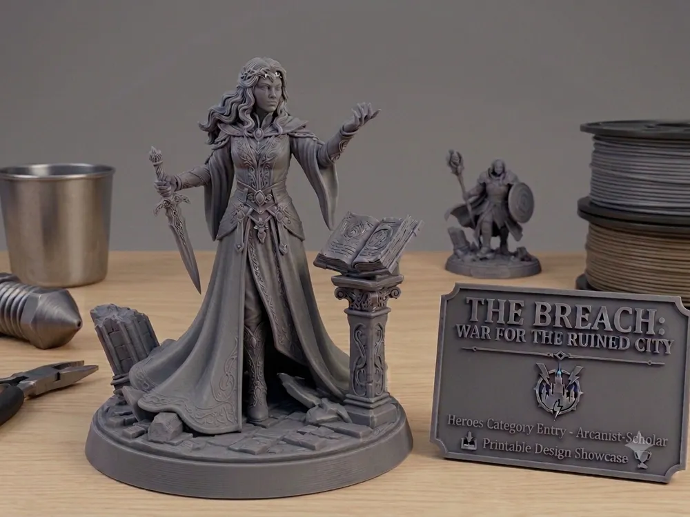 The Arcane Sorceress-D&D-The Breach - Free 3D Print Model - MakerWorld