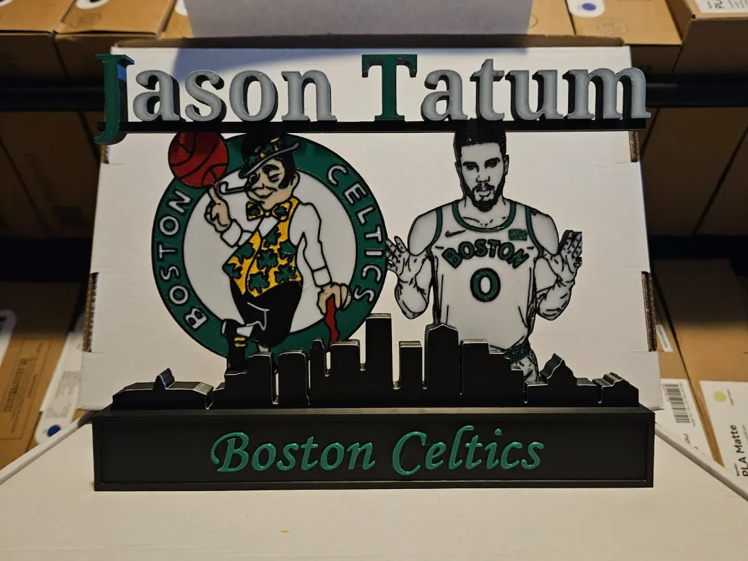 NBA - Boston Celtics Jason Tatum Display - Free 3D Print Model - MakerWorld