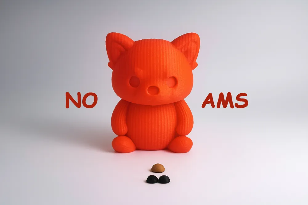 Knitted Red Panda - NO-AMS - Cute Animals by Draft.Axis MakerWorld: Download Free 3D Models