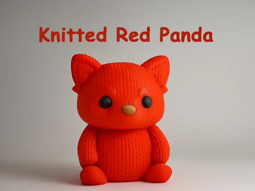 Knitted Red Panda - NO-AMS - Cute Animals by Draft.Axis MakerWorld ...
