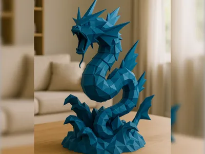gyarados 3d print model download - MakerWorld