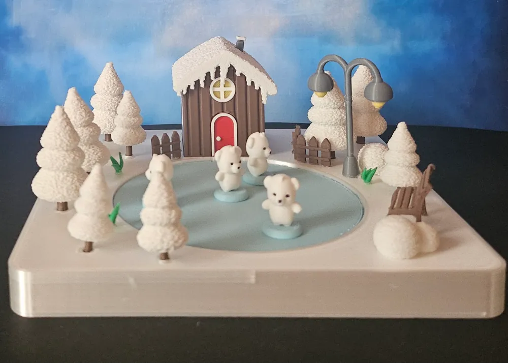 North Pole landscape automaton teddy bear by Mimi home decoration ...