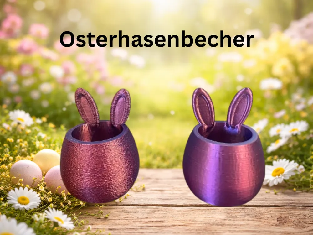 Easter Bunny Cup - Free 3D Print Model - MakerWorld