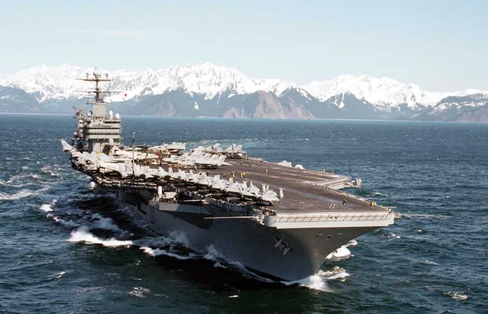 US Nimitz-Class Aircraft-Carrier HueForge - Free 3D Print Model ...