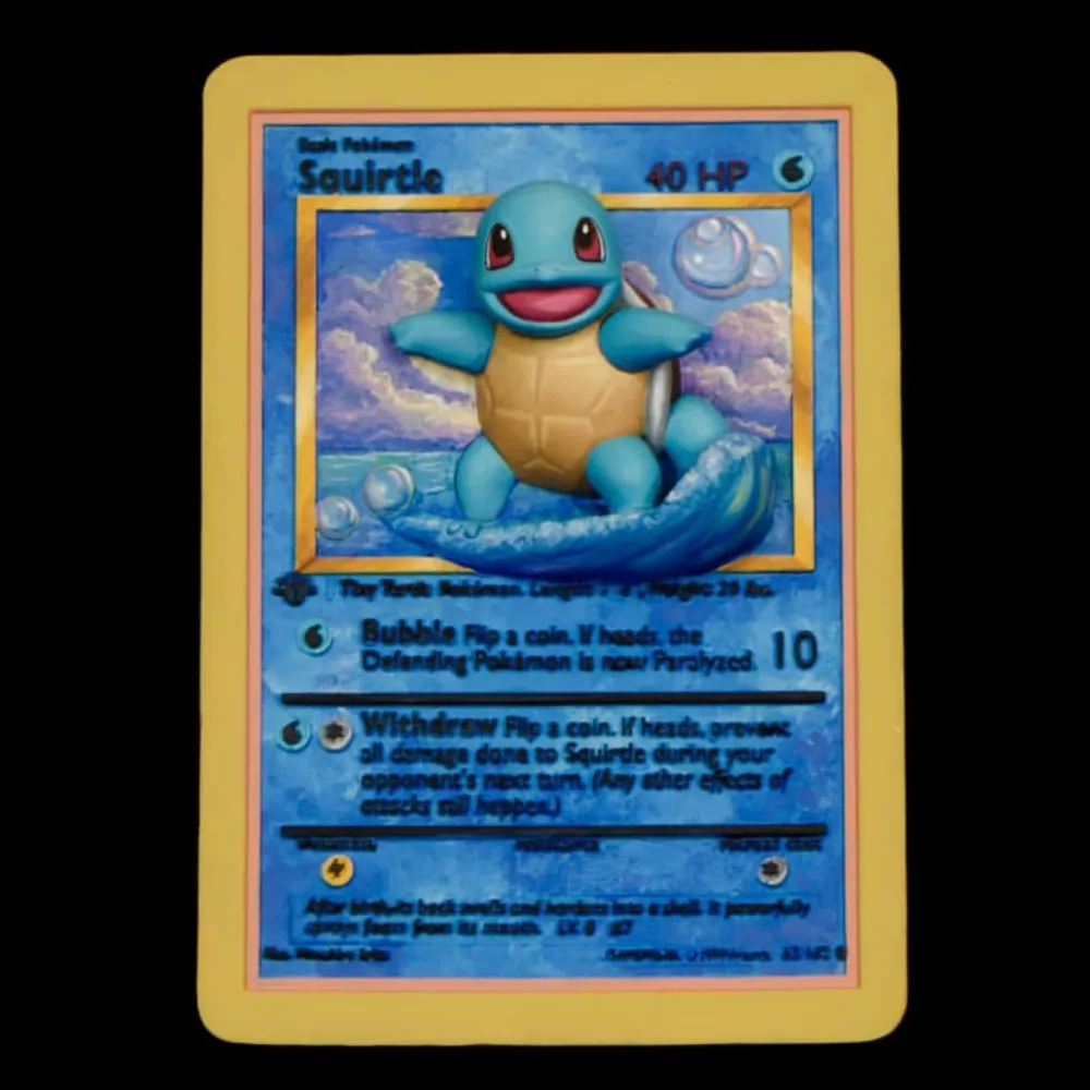 Squirtle 3D Printable Pokémon Card; Pokemon TCG - Free 3D Print Model ...