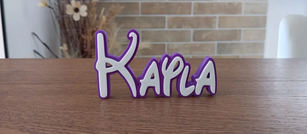 Disney Name Sign Kayla Kid Room Wall Decor Tag by Fabbiotto MakerWorld ...