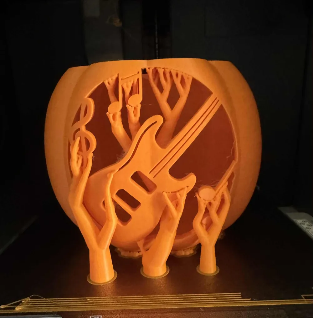 guitar musical note pumpkin carving by grisbarbs MakerWorld: Download ...