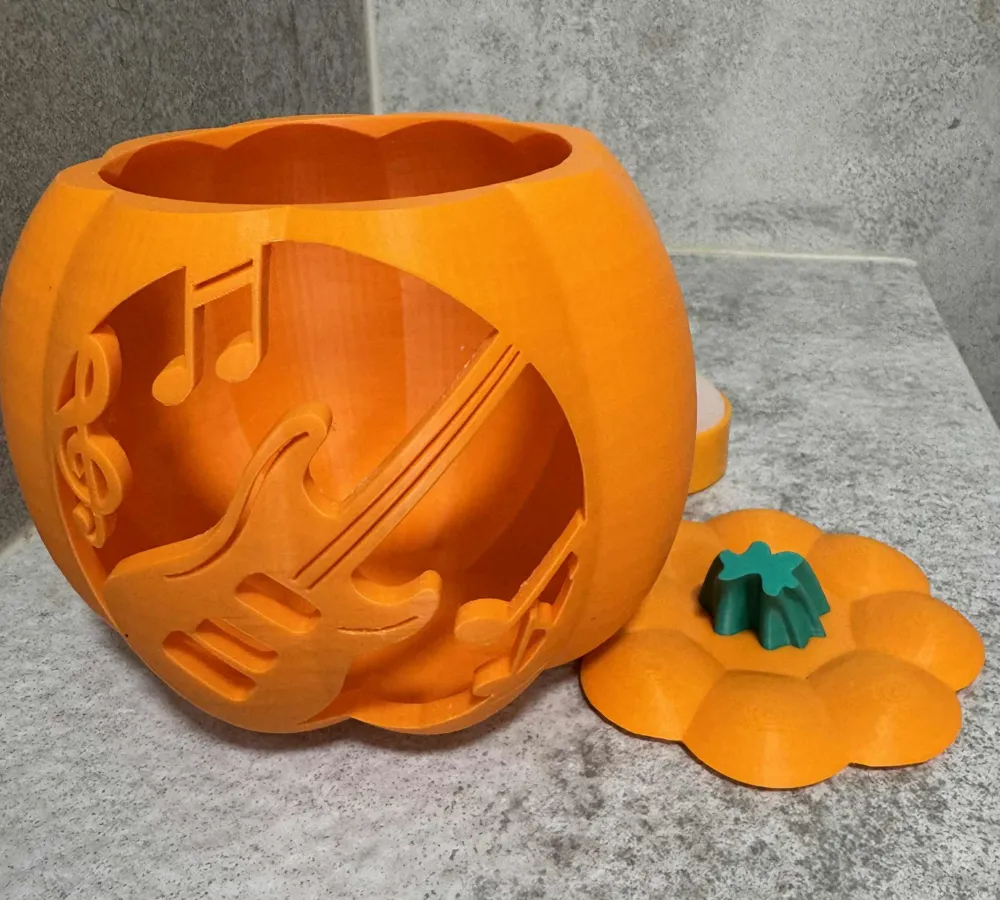 guitar musical note pumpkin carving by grisbarbs MakerWorld: Download ...