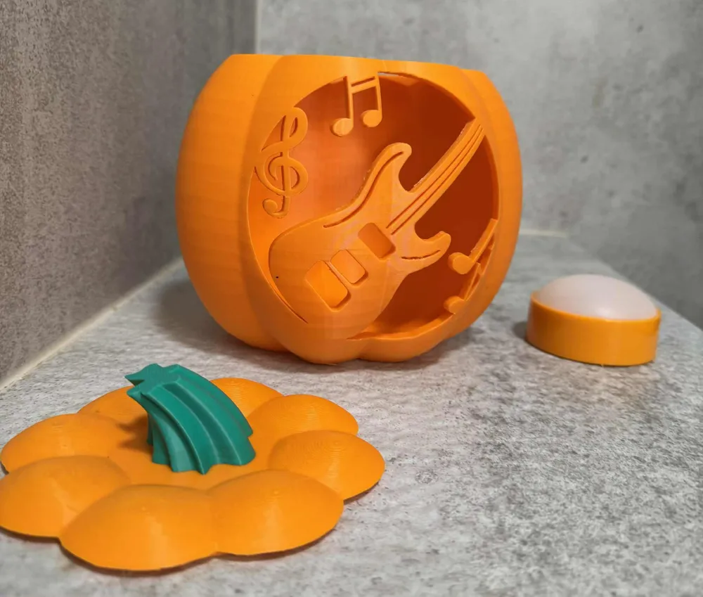 guitar musical note pumpkin carving by grisbarbs MakerWorld: Download ...
