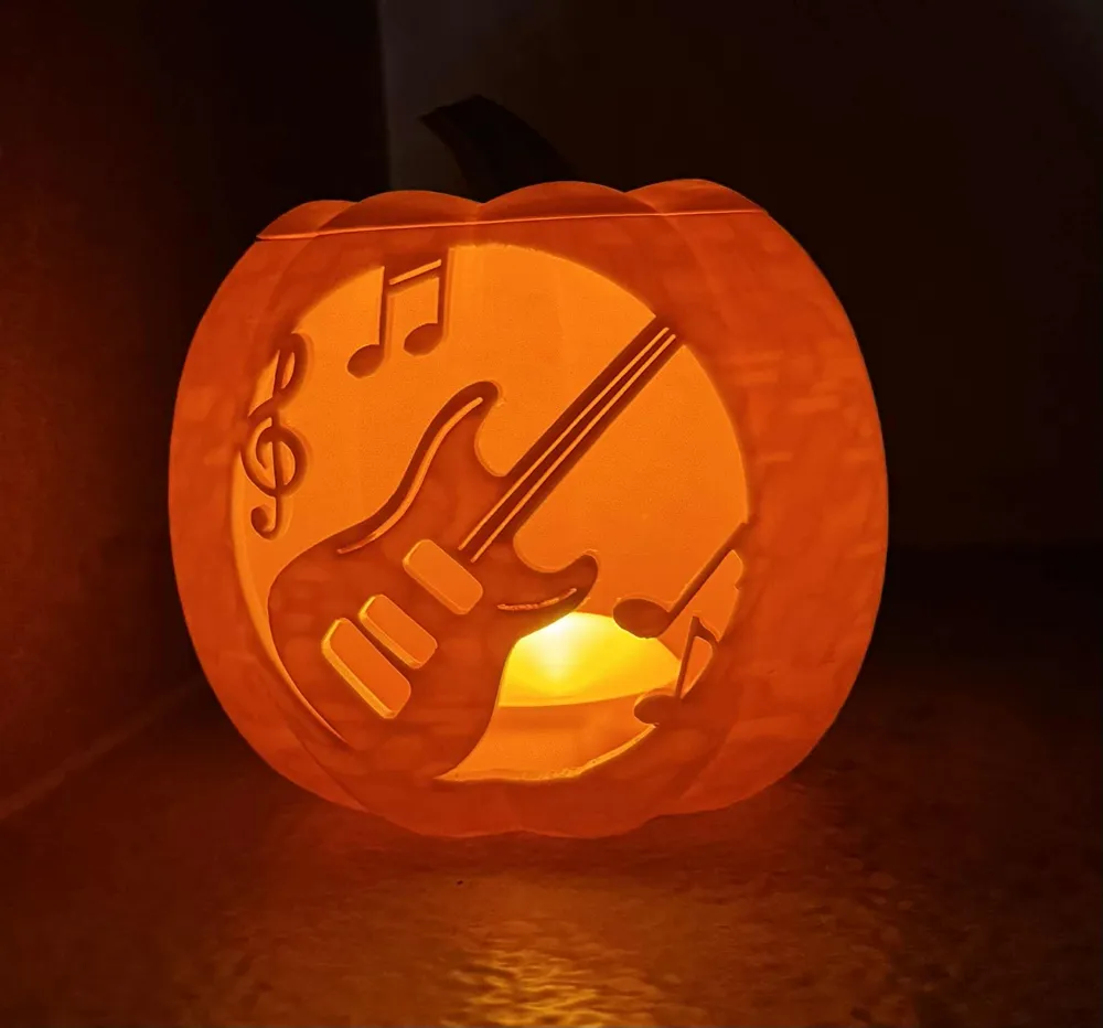 guitar musical note pumpkin carving by grisbarbs MakerWorld: Download ...