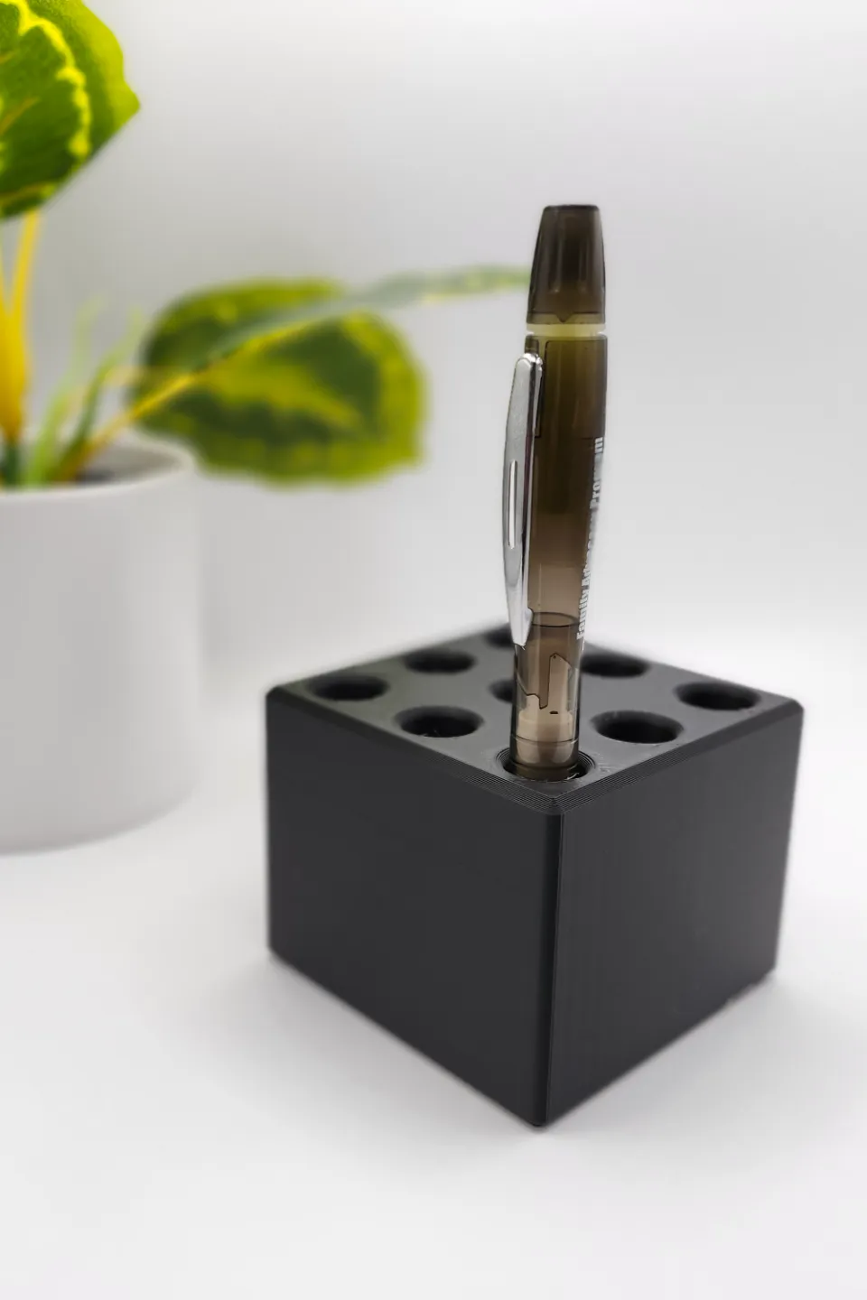 Sleek Modern Pen Cube desktop display for 9 pens by SilentYetiDesigns ...