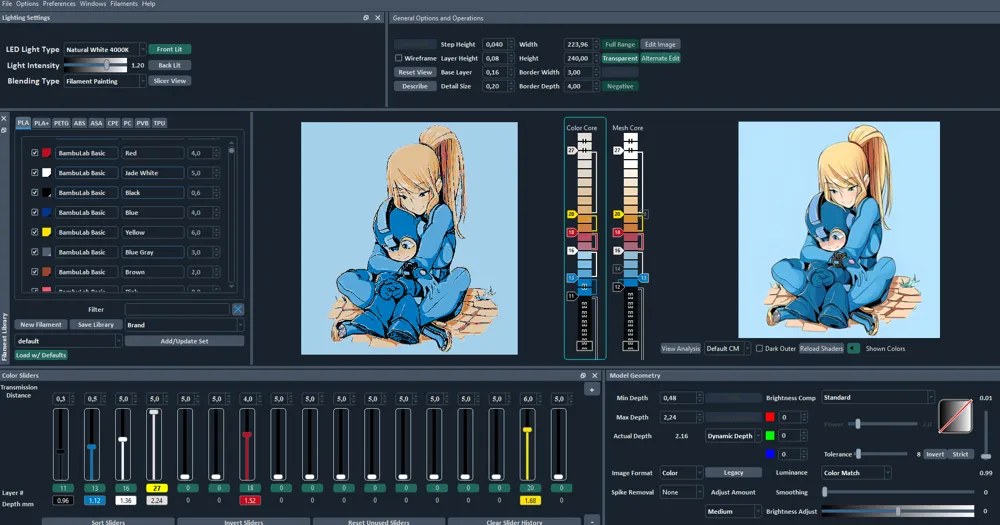 Megaman and Samus hugging Hueforge by Dakiren - MakerWorld