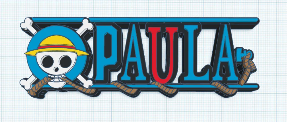 Logo Paula ONE PIECE, KEIN AMS, Mehrschichtig – Kostenloses 3D ...