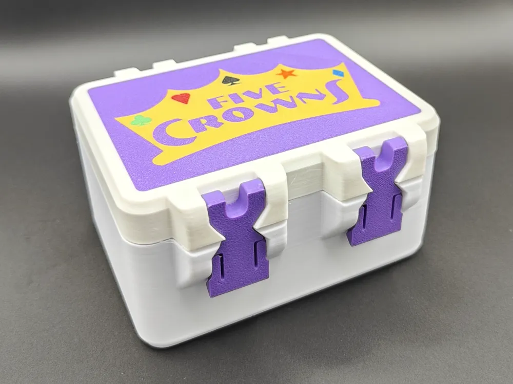 Five Crowns Card Box - SnapLock - Free 3D Print Model - MakerWorld