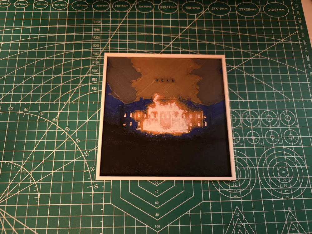 NF "FEAR" Album - Hueforge Art - Free 3D Print Model - MakerWorld