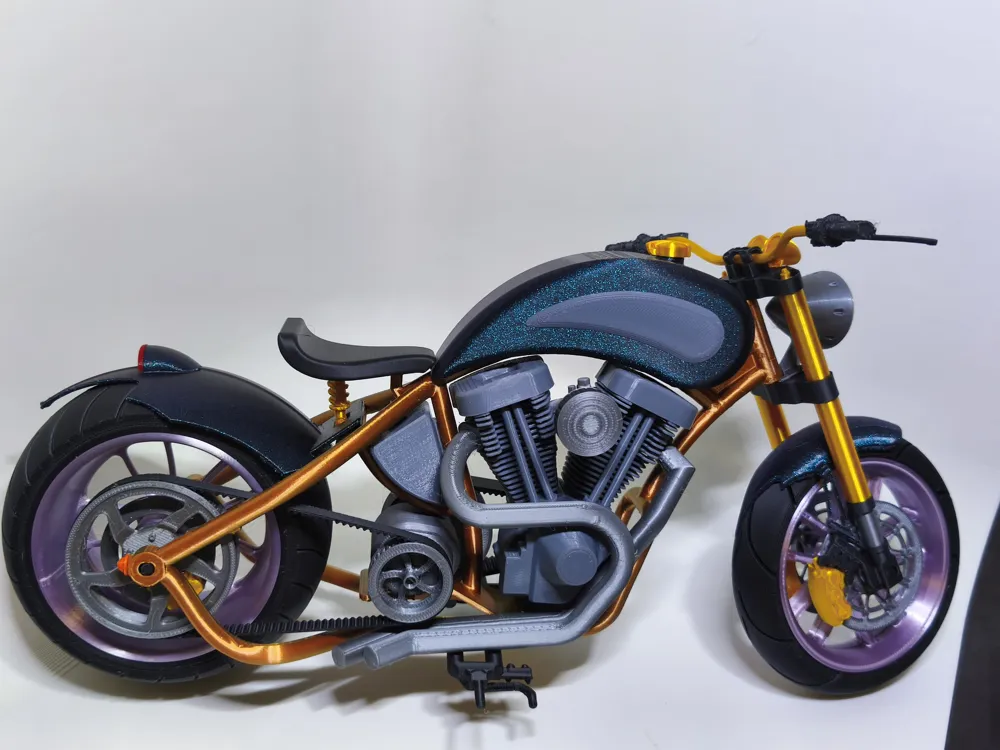 moto harley davidson custom by vipan MakerWorld: Download Free 3D Models