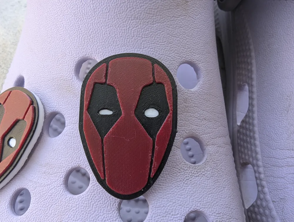 Deadpool croc charm by MinerJ - MakerWorld