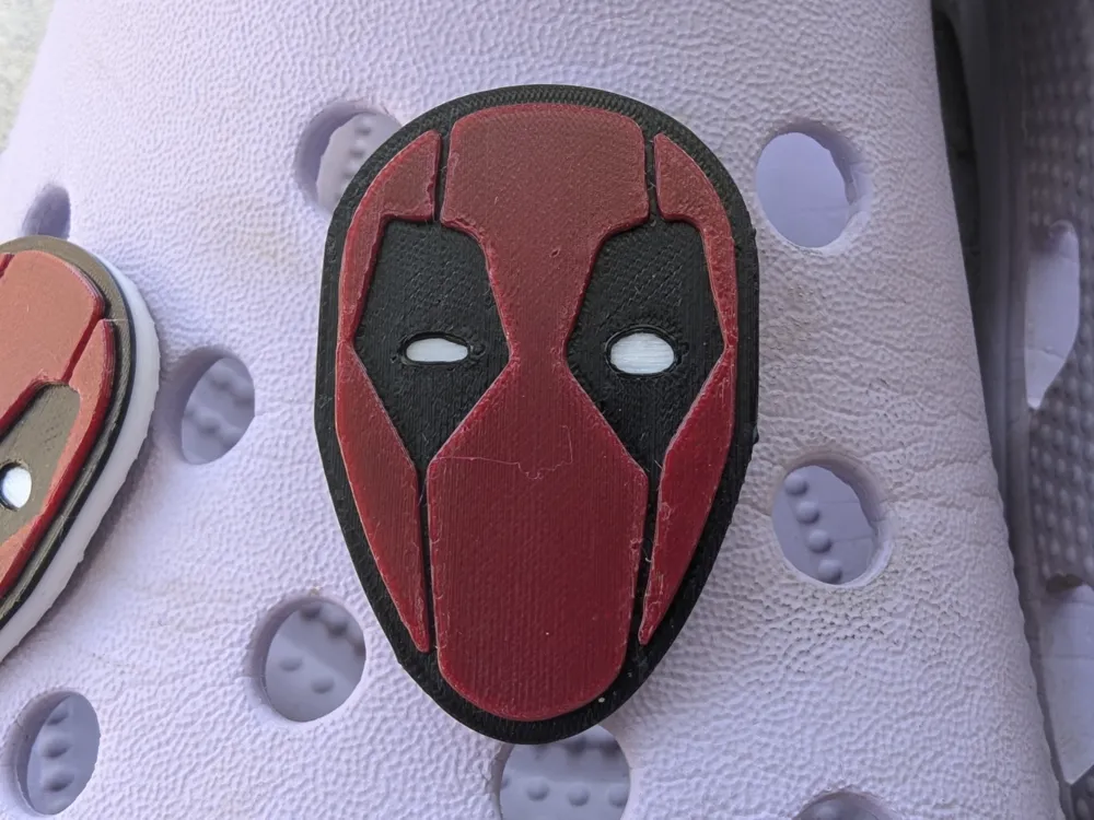 Deadpool croc charm by MinerJ - MakerWorld