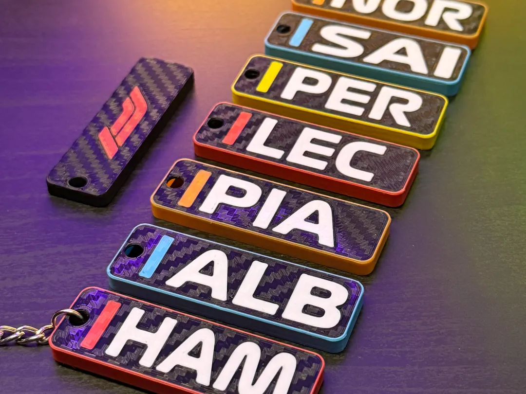 F1 2026 DRIVER TAGS - ALL TEAMS - Free 3D Print Model - MakerWorld