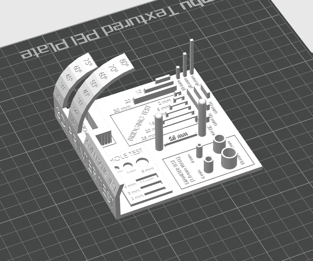 3D Printer test, level, retraction, tolerance, etc Remixed by CryoSlang ...