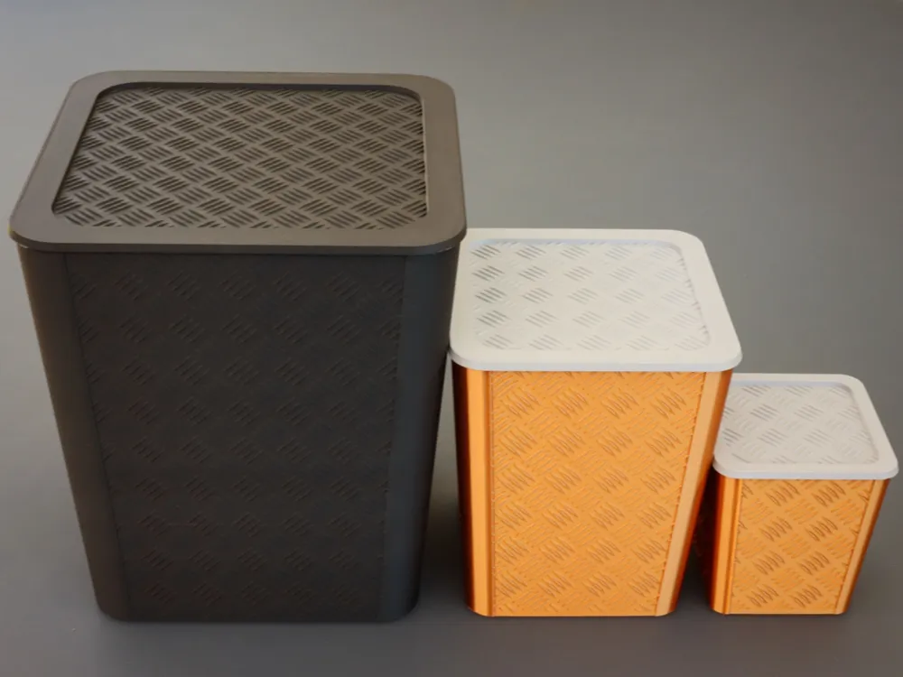 The Checker Plate Storage Containers by Every Day Counts MakerWorld ...