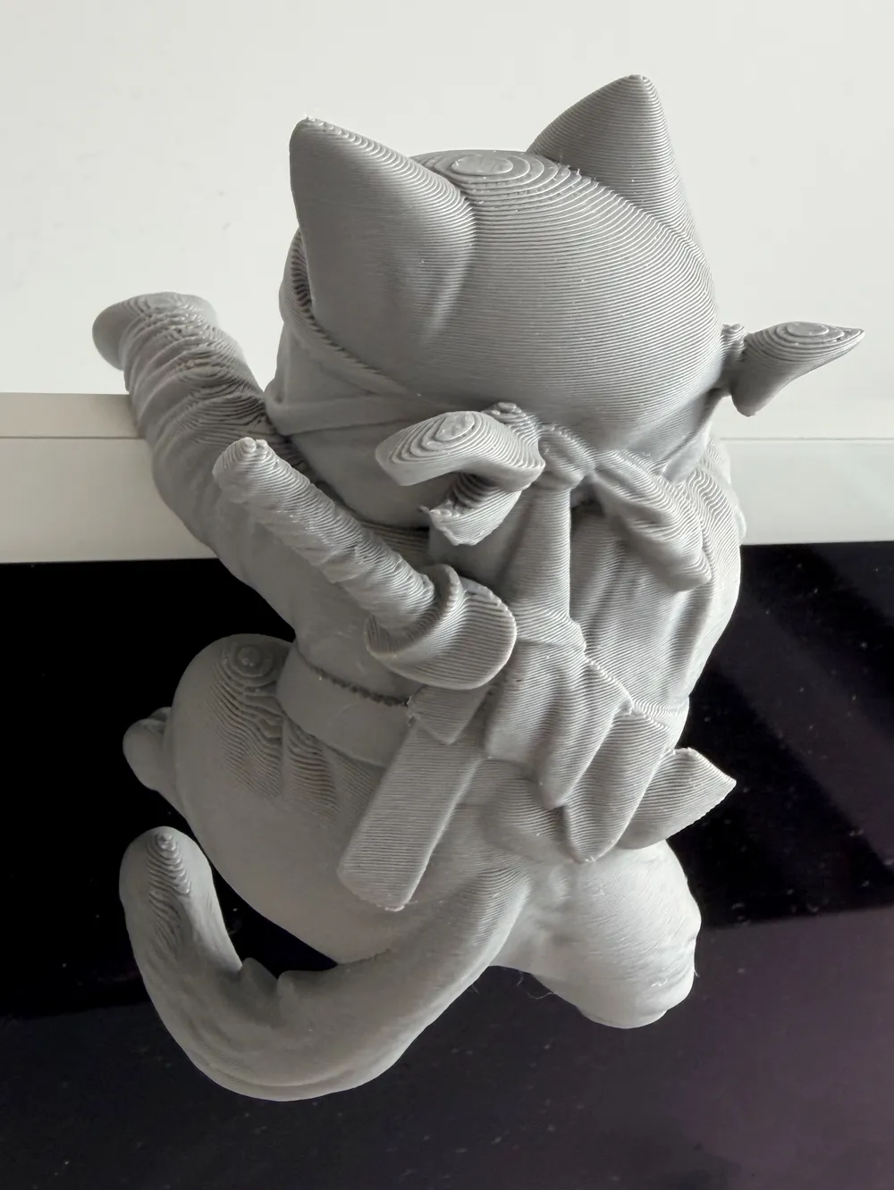 Ninja Cat Monitor Buddy - Free 3D Print Model - MakerWorld