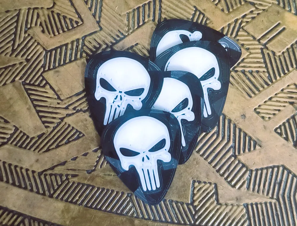 Punisher Plectrum by Printboi - MakerWorld