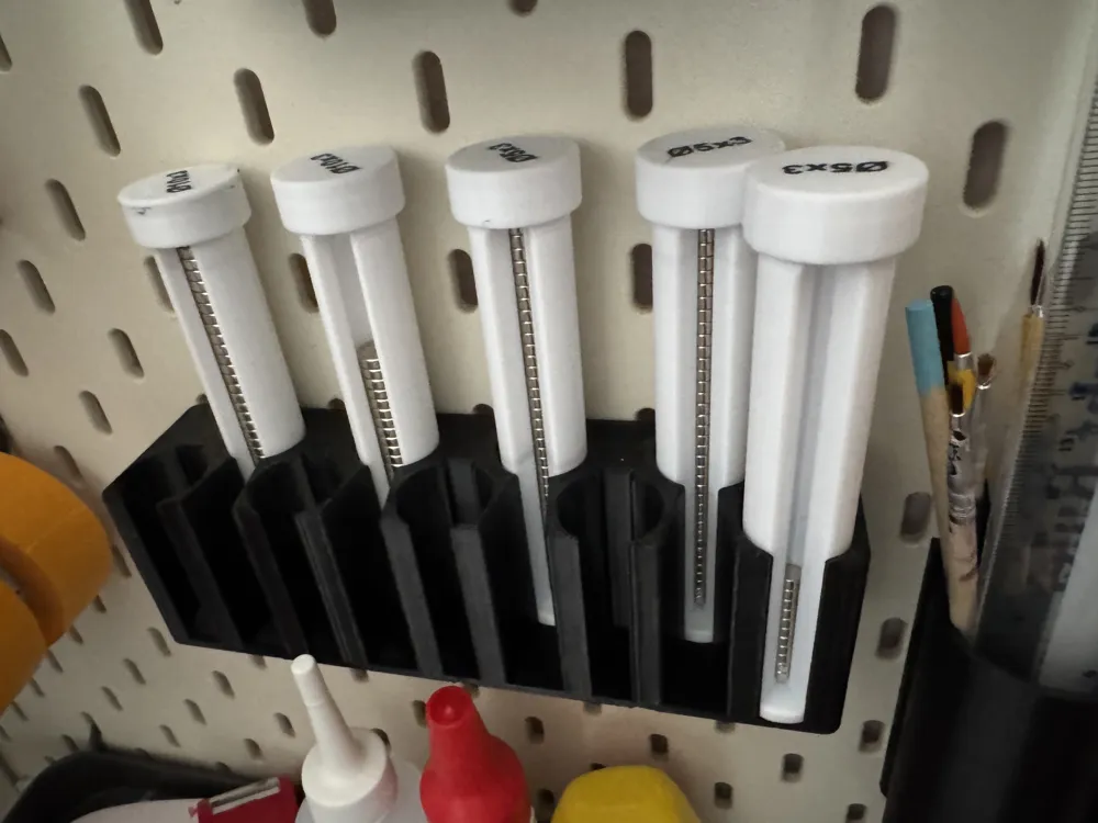 Skadis Magnet Tube Holder Half Height Remixed by pinkchocoa MakerWorld ...
