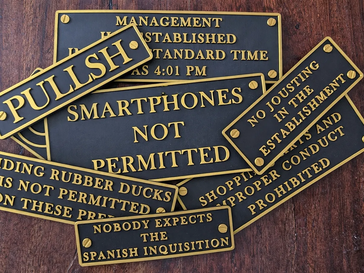 Bar Rules – Institutional Notices for Domestic Use - Free 3D Print ...