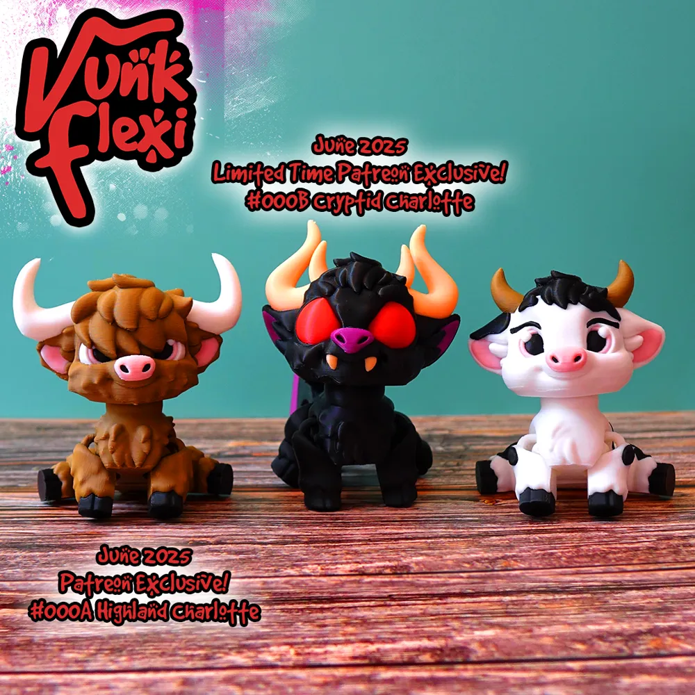 Charlotte the Cow MultiColor Flexi Print-In-Place - Free 3D Print Model ...