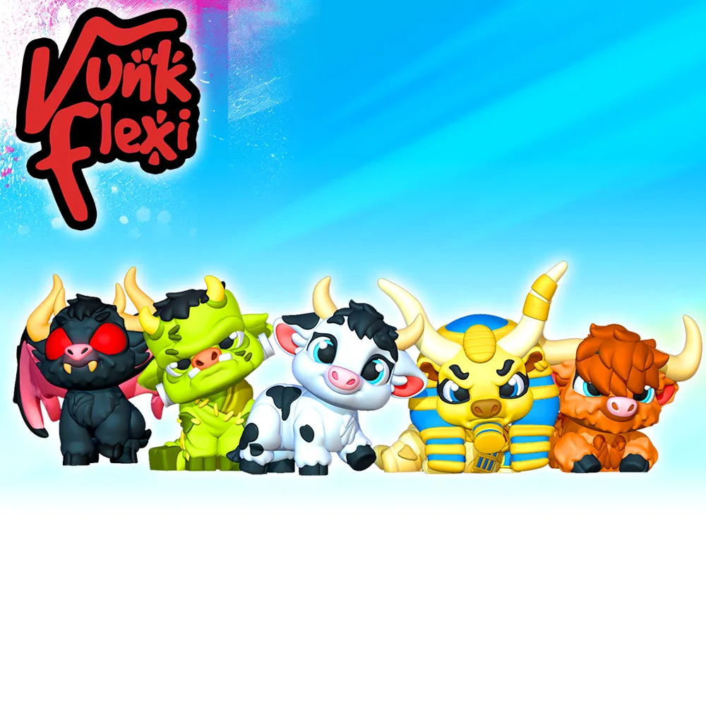 Charlotte the Cow MultiColor Flexi Print-In-Place by Vunk Flexis ...