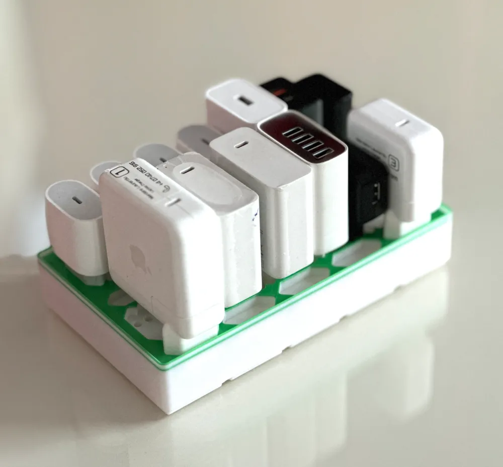 Gridfinity USB chargers support EURO plug by LorMard - MakerWorld