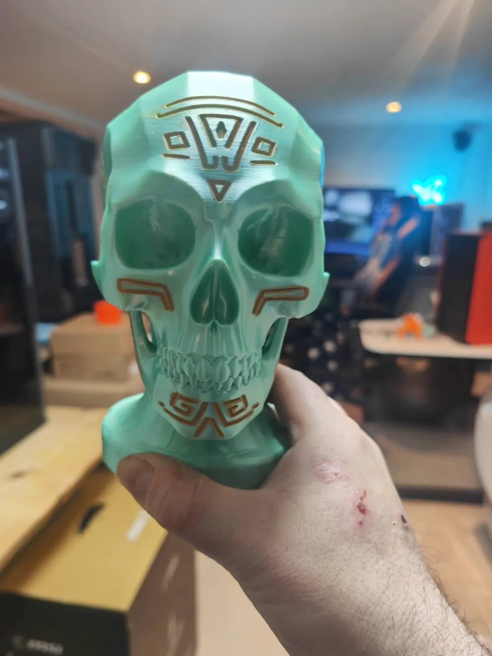 AZTEC HQ Crystal Skull - Free 3D Print Model - MakerWorld