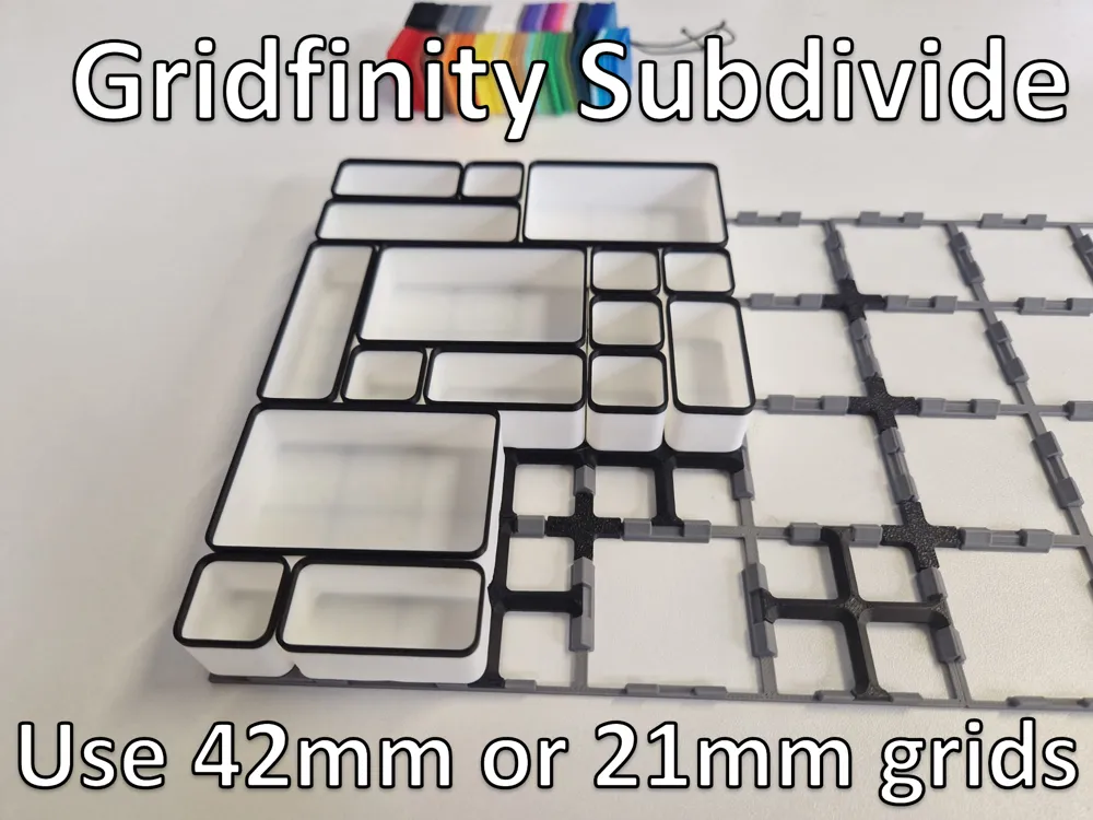 Gridfinity Subdivide Base Plates - Free 3D Print Model - MakerWorld