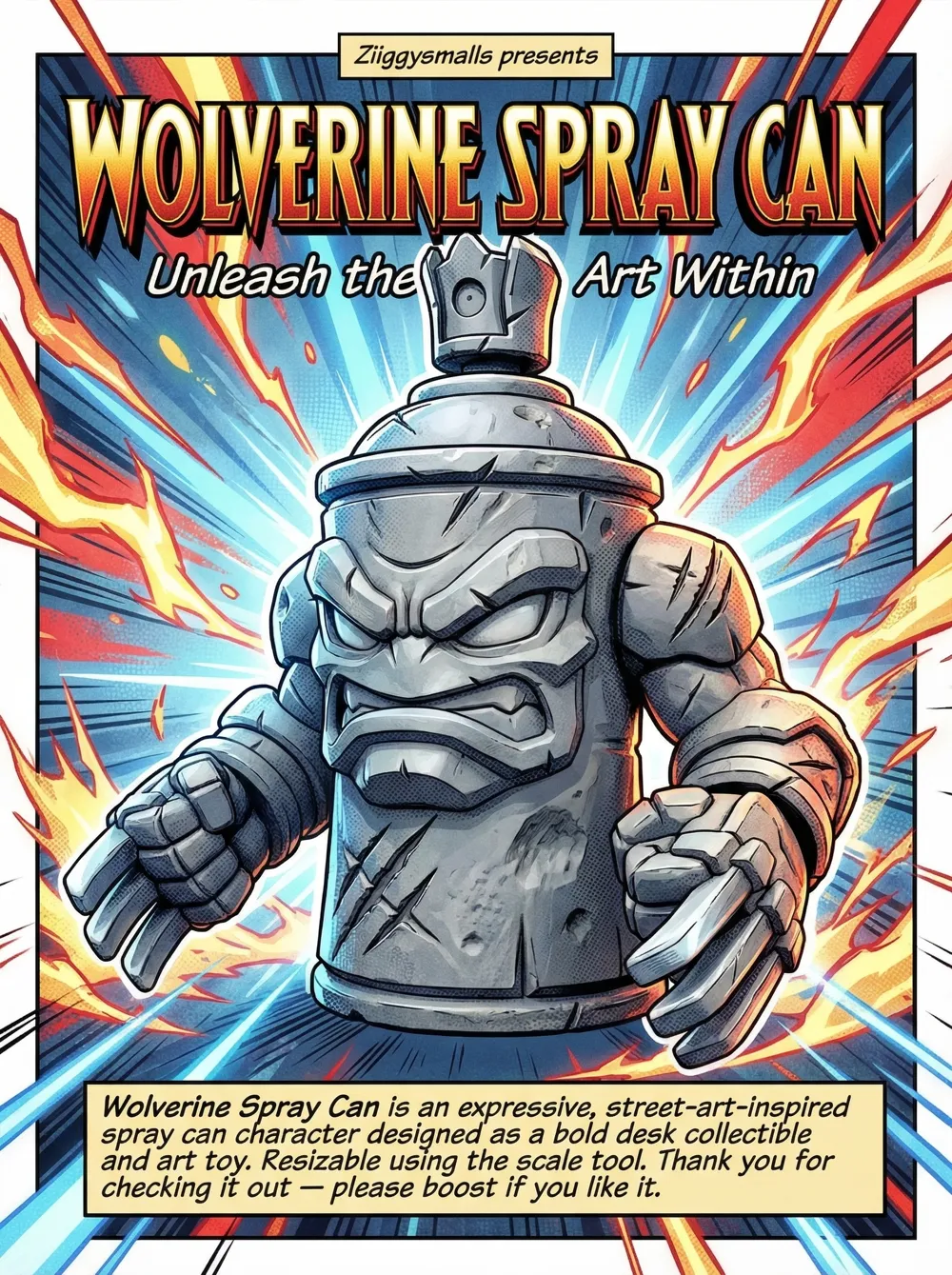 Wolverine Spray Can | Fan Art Graffiti Toy - Free 3D Print Model ...