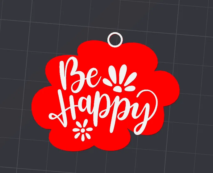 KEYCHAIN BE HAPPY by ZumDag - MakerWorld
