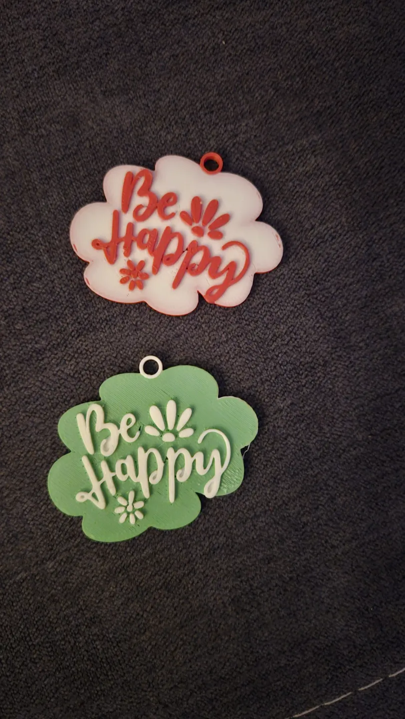 KEYCHAIN BE HAPPY by ZumDag - MakerWorld