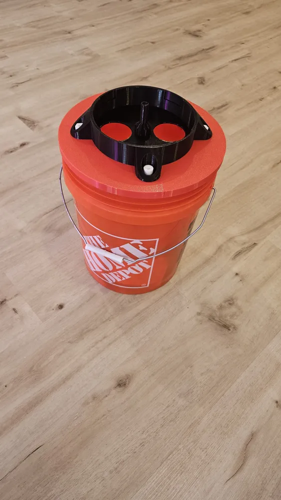 Hoocho Modular Hydroponic Tower Bucket Lid - Free 3D Print Model ...