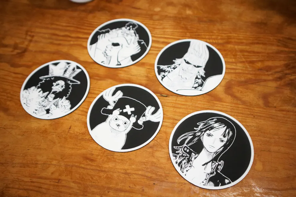 One Piece Coasters | 10 Units | Fan Art - Free 3D Print Model - MakerWorld