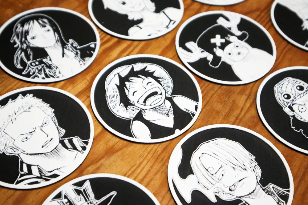 One Piece Coasters | 10 Units | Fan Art - Free 3D Print Model - MakerWorld