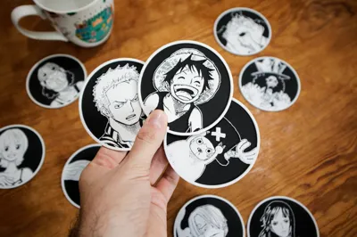 One Piece Coasters | 10 Units | Fan Art - Free 3D Print Model - MakerWorld
