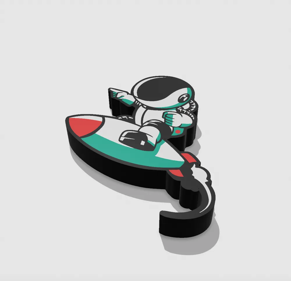 Astronaut rocket light box led lamp samelayer by Office.3D - MakerWorld