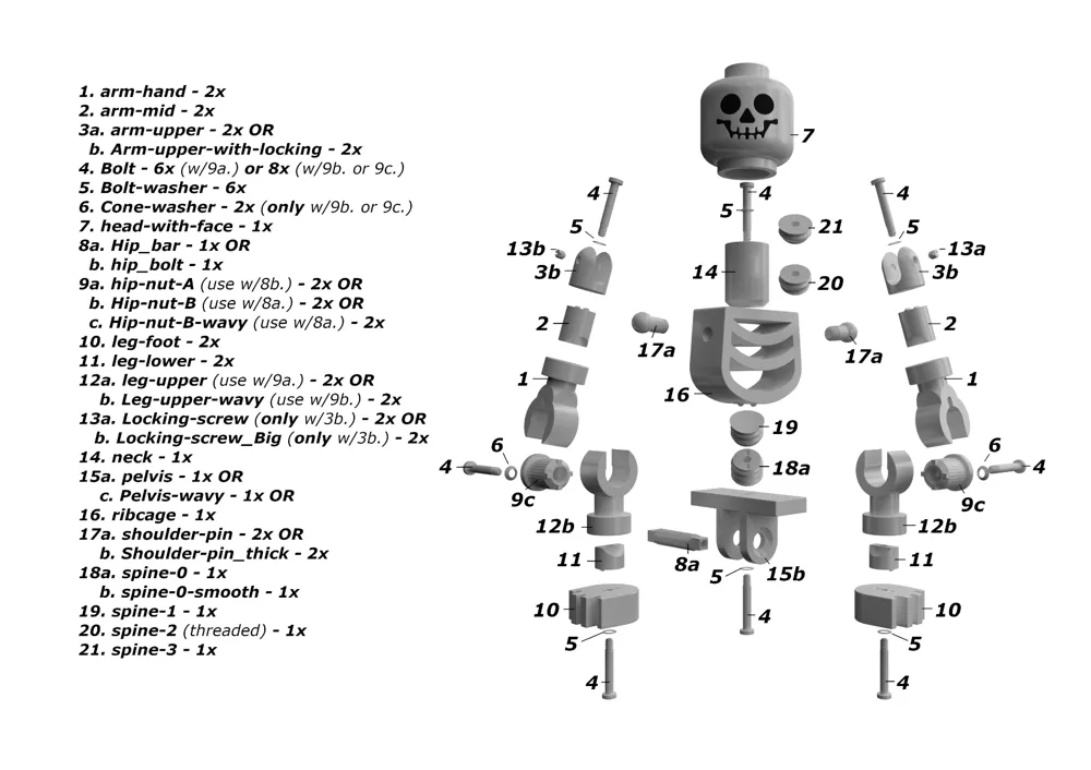 Brick Giant Skeleton by 3DMN MakerWorld: Download Free 3D Models