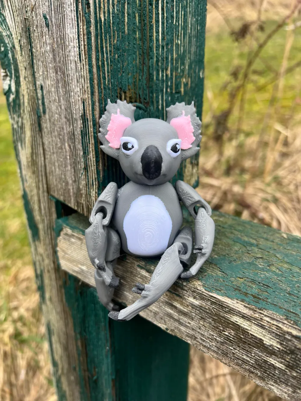 Koala bear print in place articulated jointed animal / toy MULTICOLORED ...