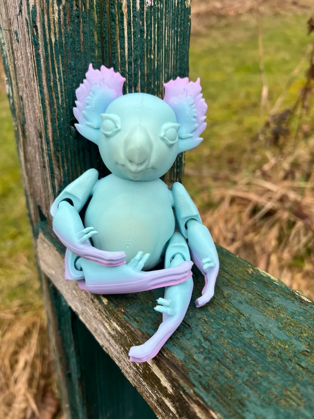 Koala bear print in place articulated jointed animal / toy MULTICOLORED ...