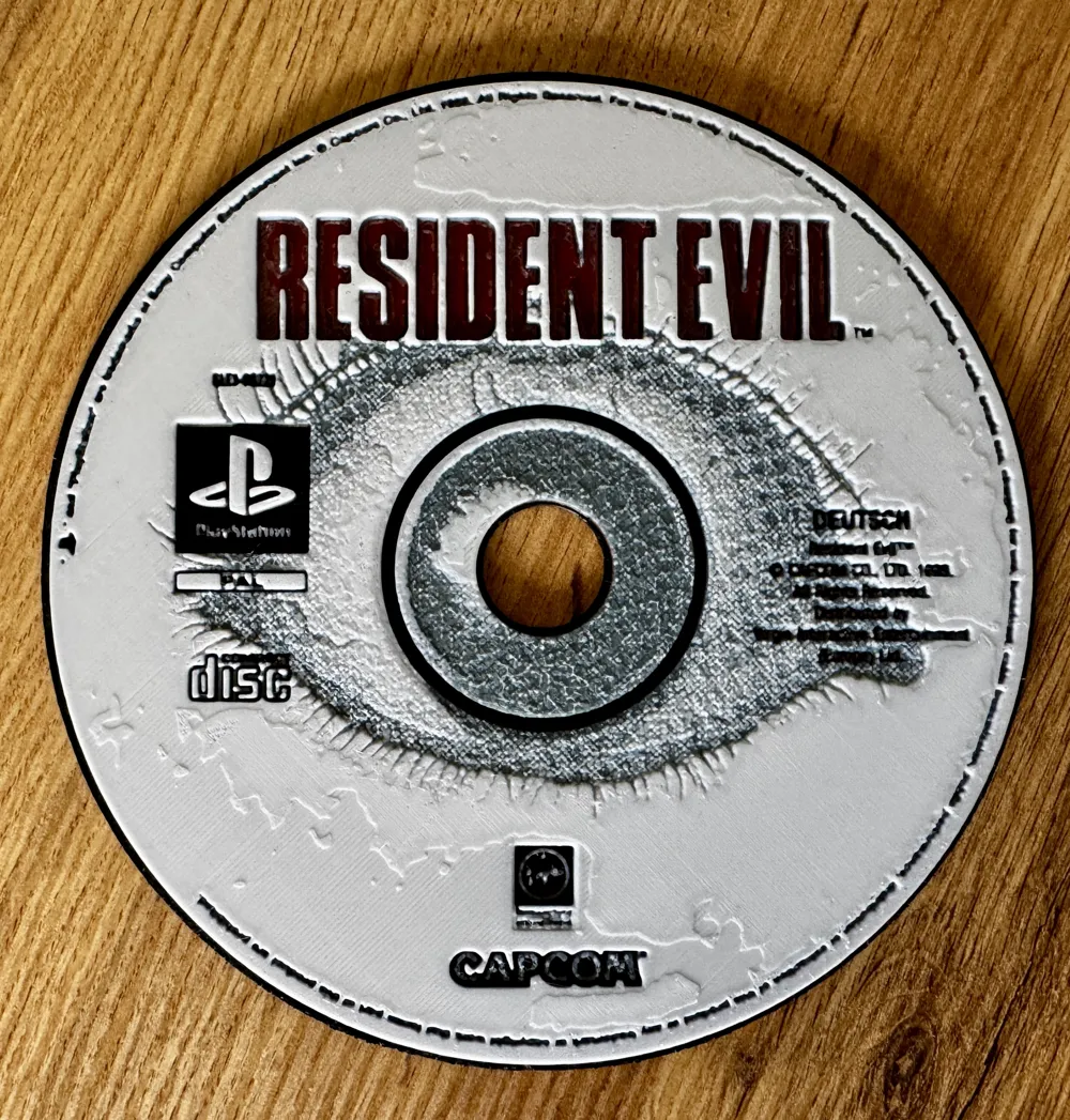 Resident Evil PS1 Disc – Multicolor 3D Decoration - Free 3D Print Model ...