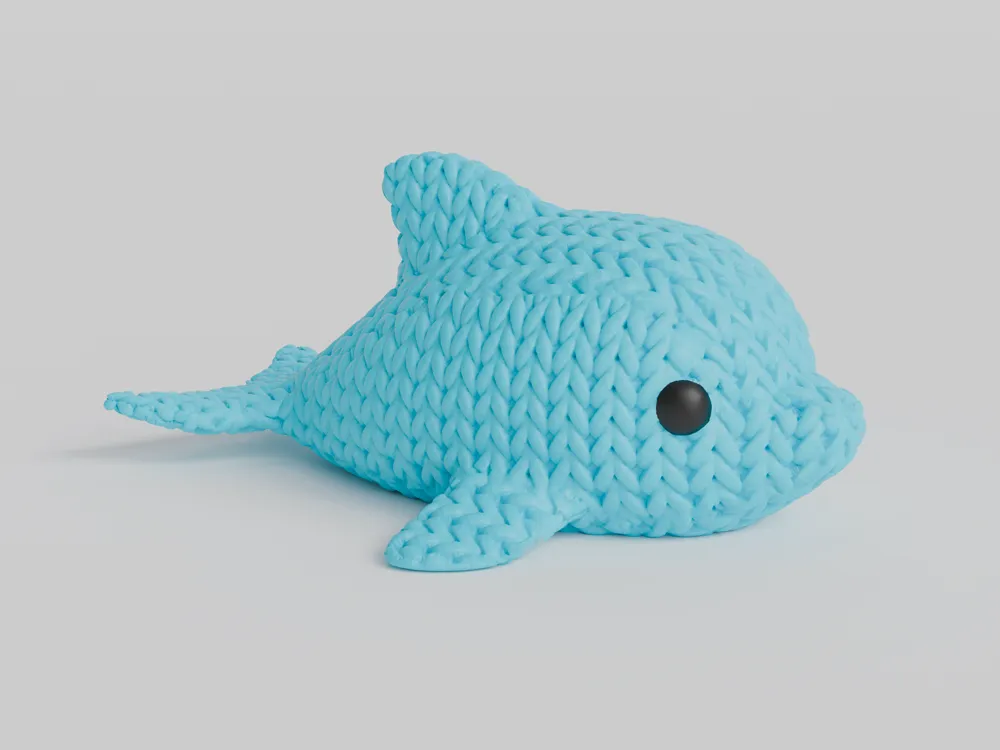 Knitted Dolphin - Free 3D Print Model - MakerWorld