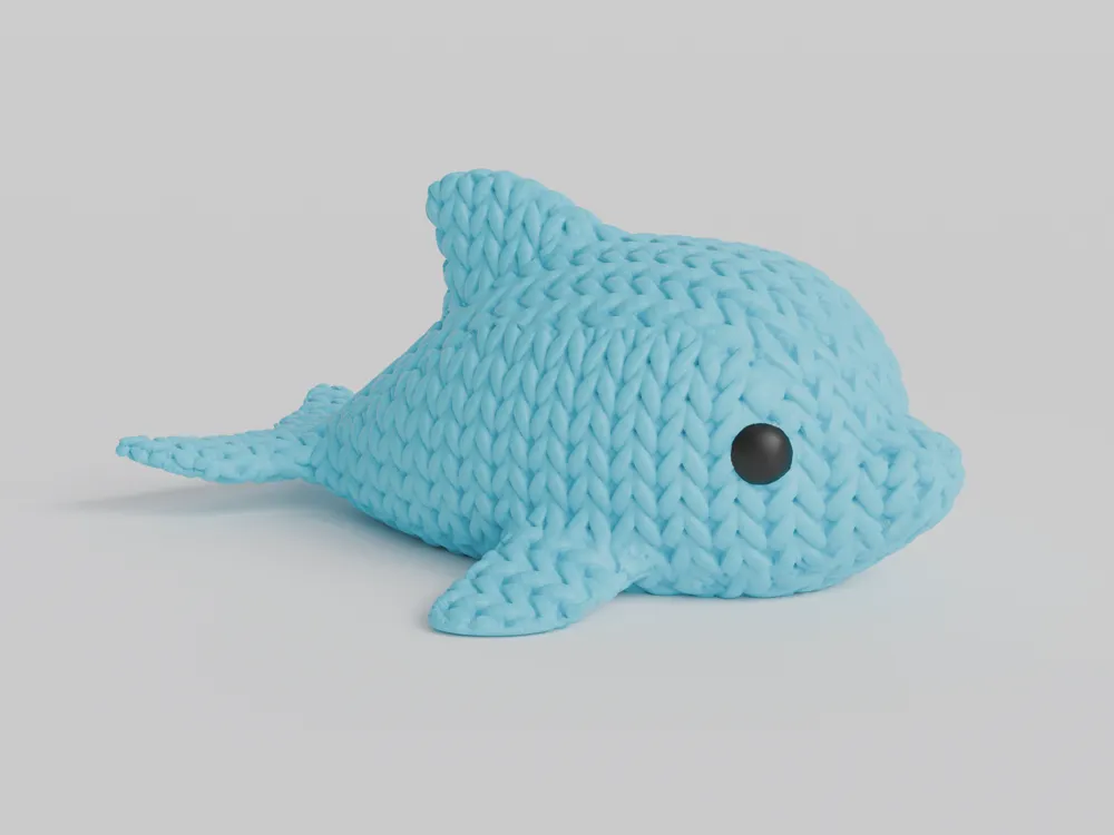 Knitted Dolphin - Free 3D Print Model - MakerWorld