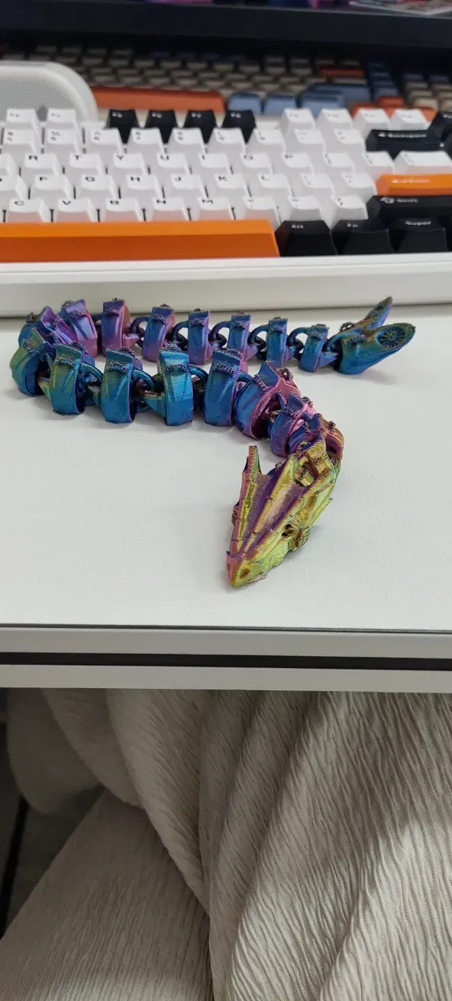 Articulated CyberPunk Mechanical Snake by 3D打印爱好者 - MakerWorld